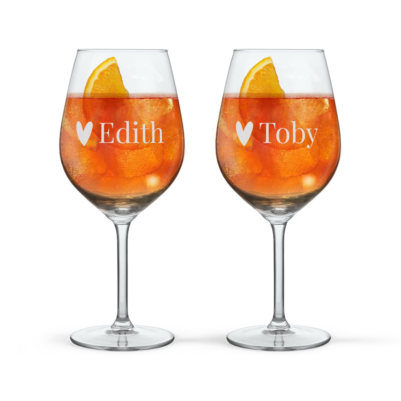 🔖 Aperol Spritz Glas mit Gravur mit Gravur personalisiert
